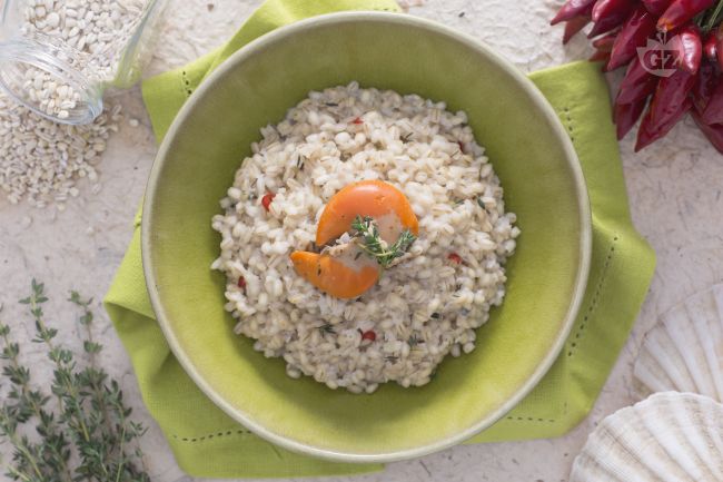 Orzotto con crema de vieiras - Recetas italianas de GialloZafferano