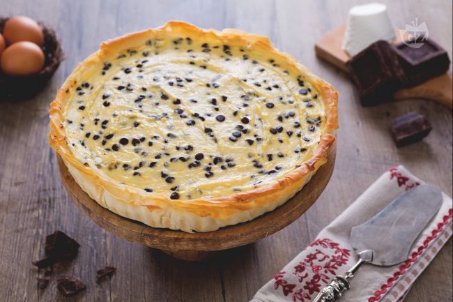 Tarta de pasta filo con ricotta y chocolate - Recetas italianas de ...